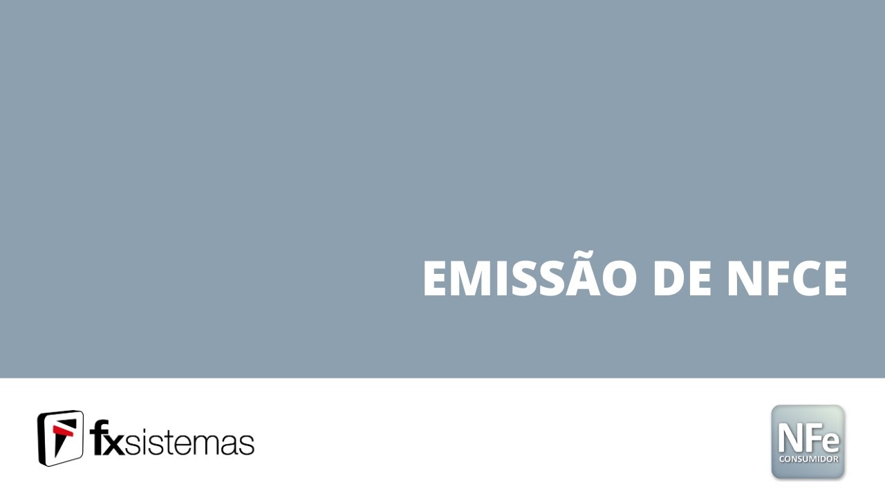 FX Sistemas: Tutorial Emissão de NFCe - YouTube