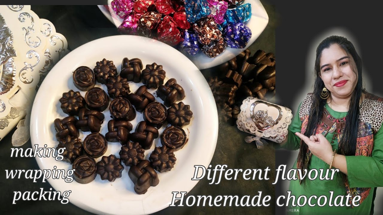 Different flavour Homemade chocolate/homemade chocolate recipe/easy ...