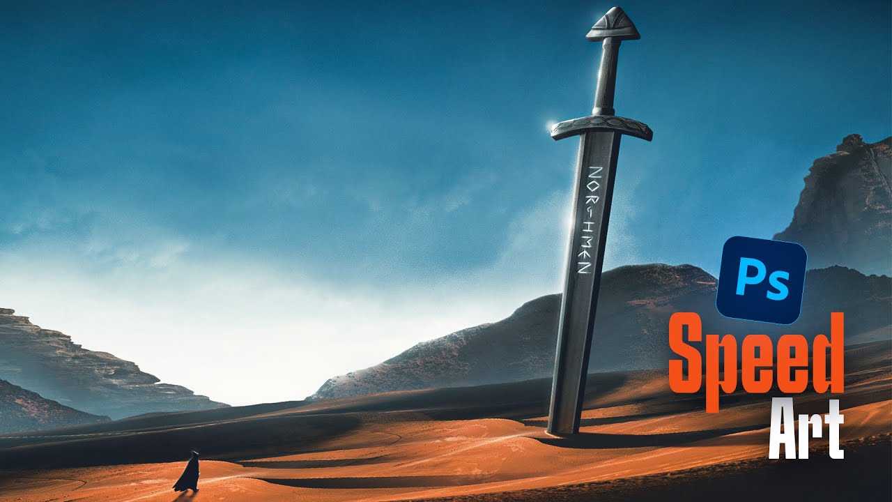 Sword In Desert | Photoshop Speed Art | تصميم دمج بالفوتوشوب - YouTube