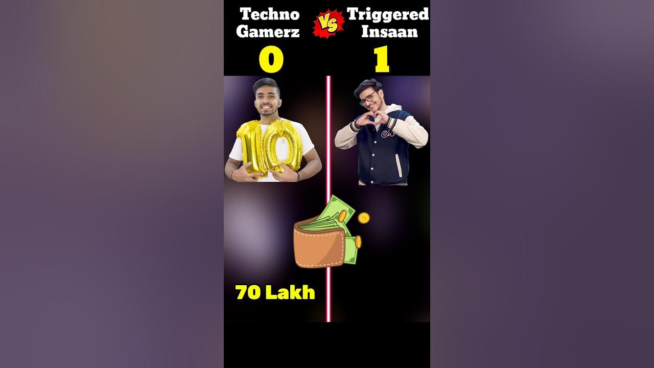 Techno Gamerz vs Triggered Insaan 🥰 #shorts #comparison #ytshorts - YouTube