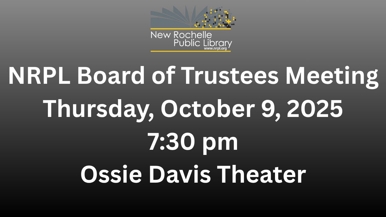 NRPL Board of Trustees Meeting (October 9, 2025) - YouTube