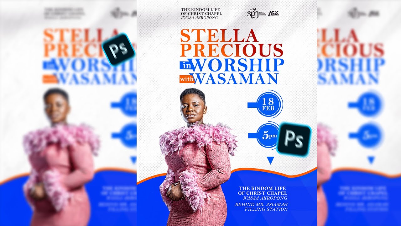 How to design a simple but catchy Church Flyer - YouTube