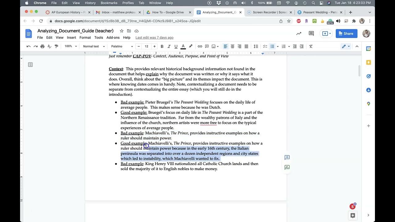 AP European History DBQ Sourcing Analysis - YouTube