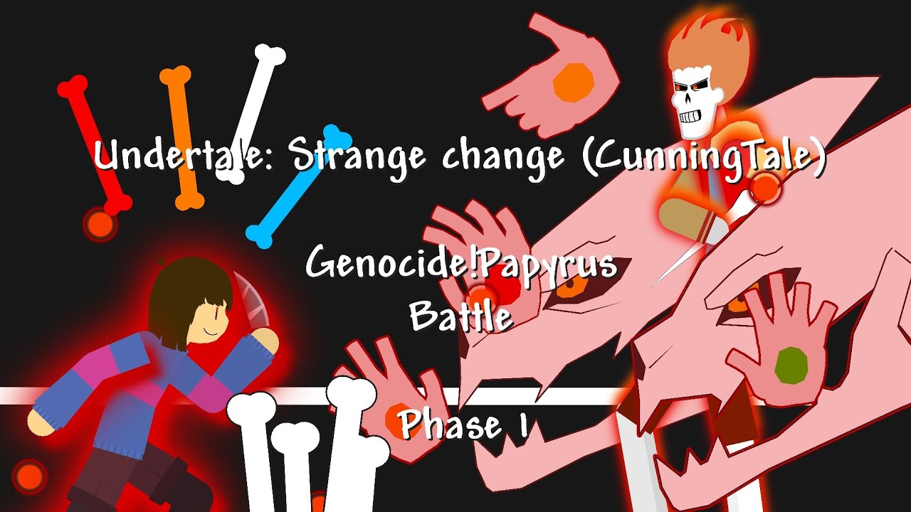 Undertale: Strange change (CunningTale) Papyrus battle (Genocide route ...