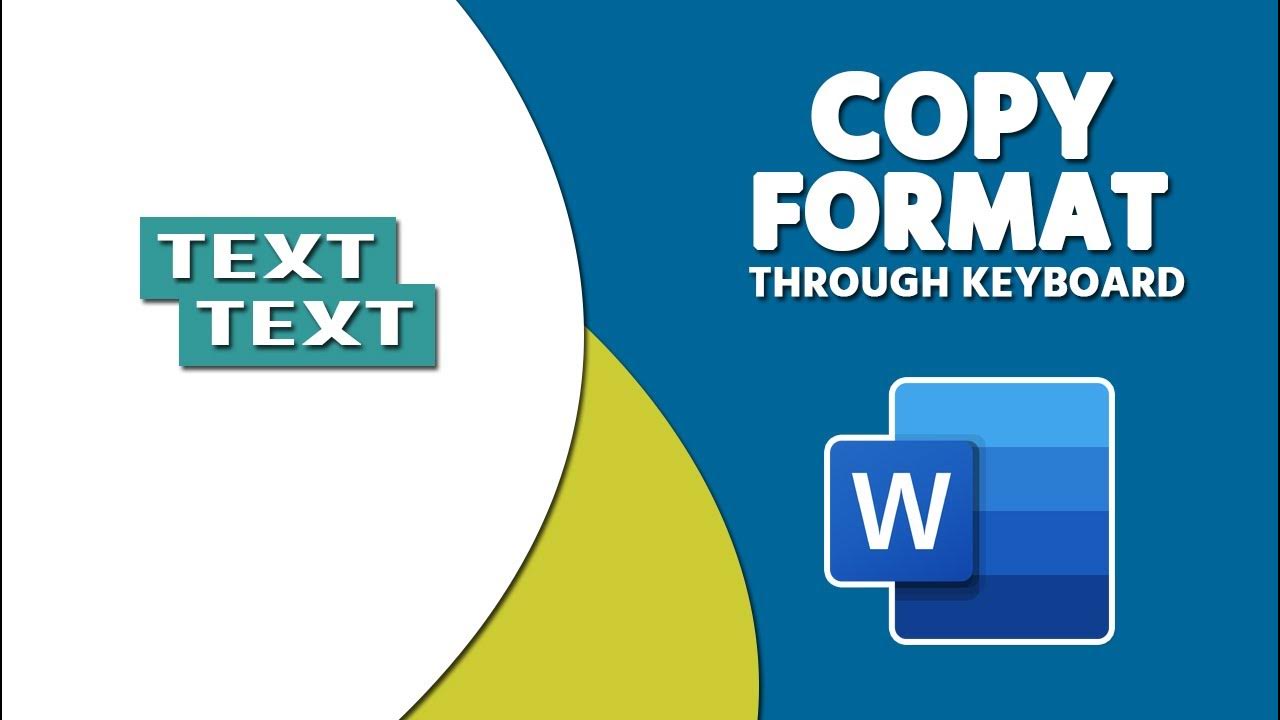 How to Copy Format Through Keyboard in Microsoft Word - YouTube