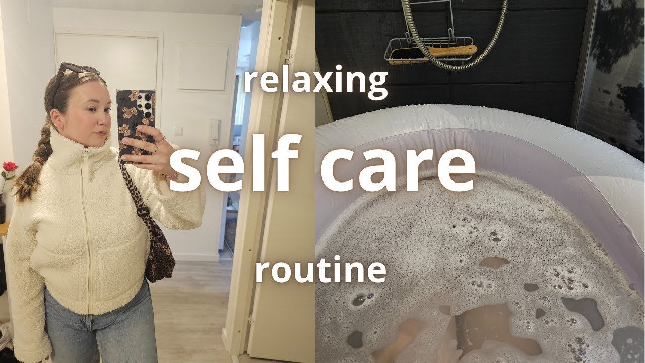 my relaxing self care routine | walk, shower & bath, skincare routine ...