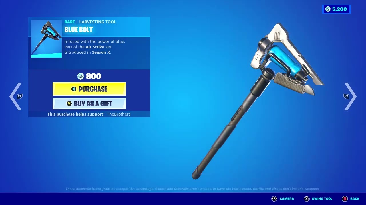 *SUPER RARE* BLUE BOLT PICKAXE BACK IN FORTNITE!! - YouTube