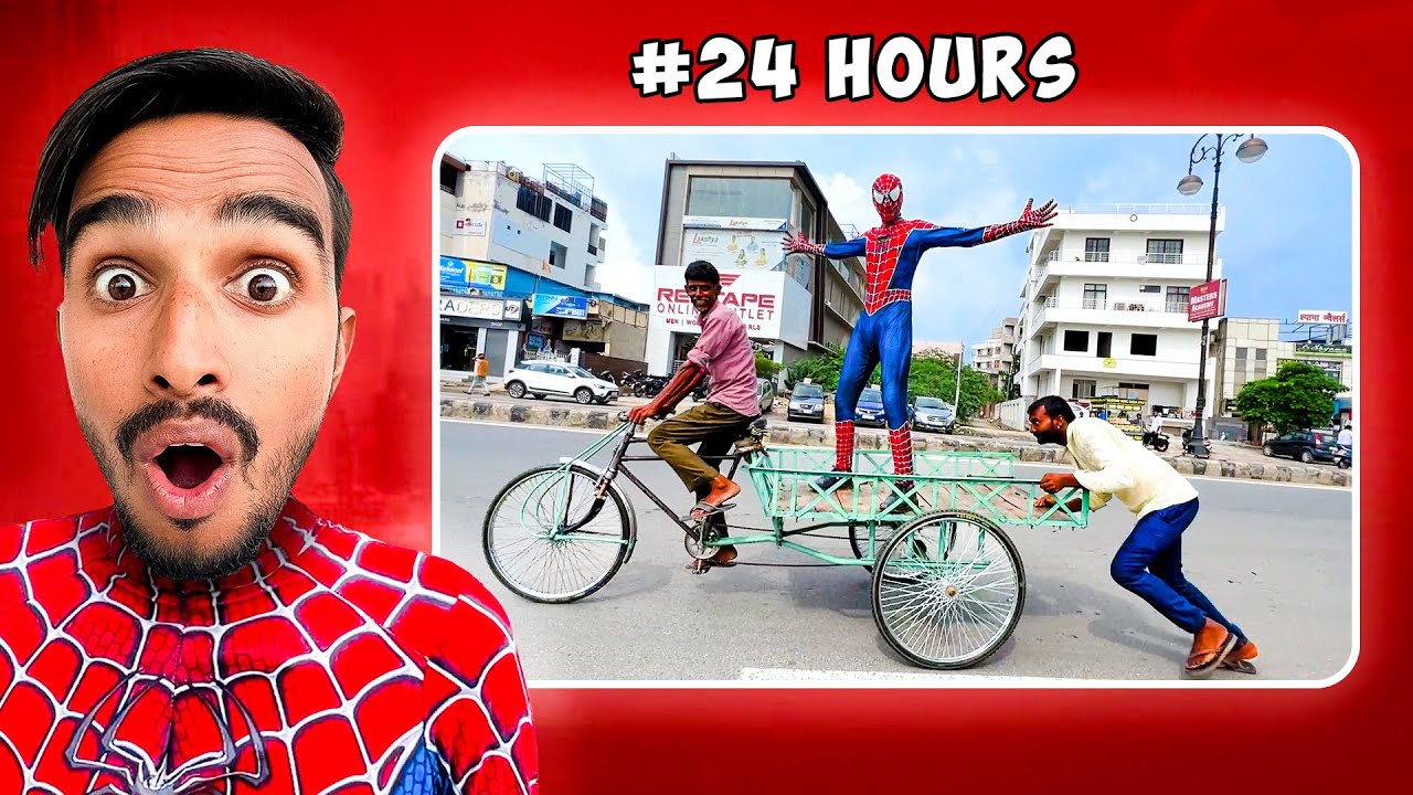 Living 24 HOURS देसी SPIDER-MAN 😂 Virender Singh - YouTube