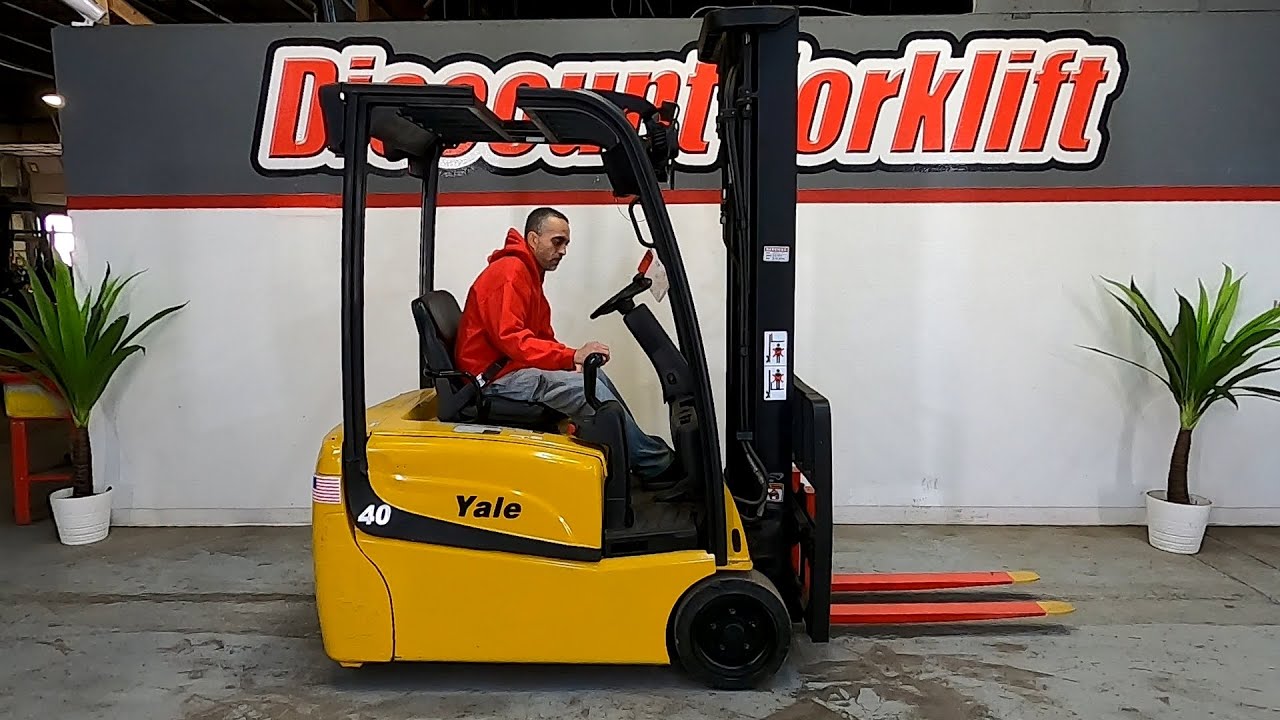 YALE ERP040VT 4,000lb Electric #800N - Forklift for Sale - YouTube
