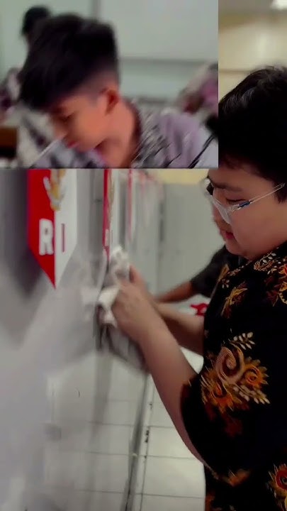 piket bersama kelas 7C.. Junior high school life - YouTube