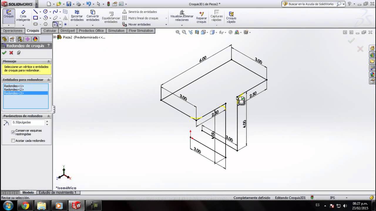 Solidworks - Croquis en 3D - YouTube