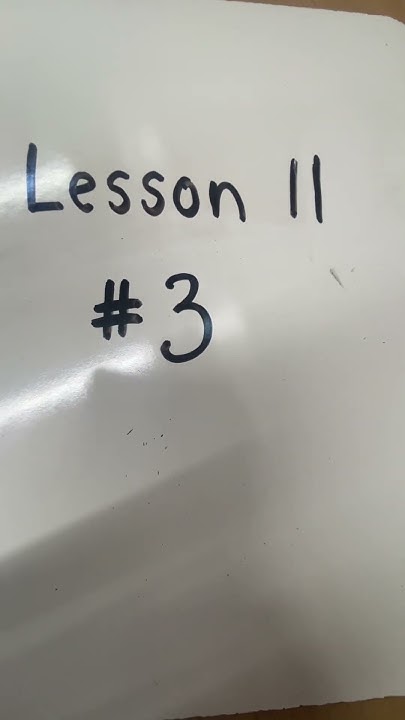 Lesson 11 #3 - YouTube