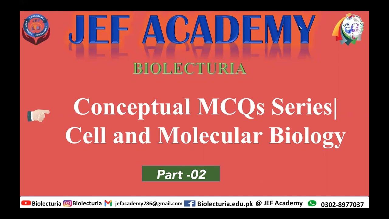 Conceptual MCQs Series| Cell and Molecular Biology|Episode 1|BS|MS|PhD ...