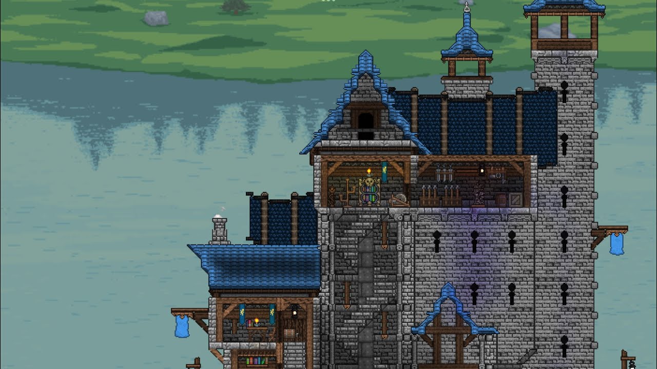 Building a Medieval Fortress - Terraria 1.4.4 - YouTube