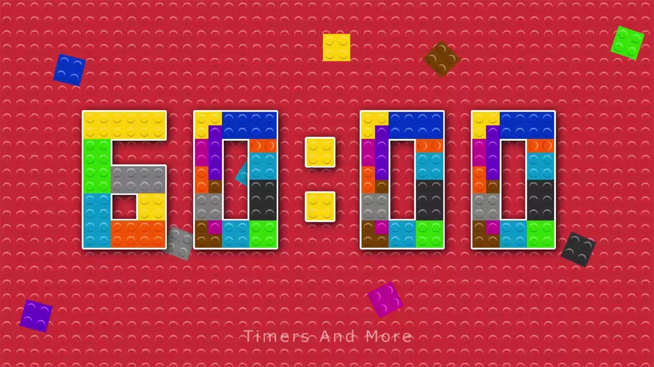 60 Minutes LEGO Inspired Countdown Timer | Colourful Pop Music Focus ...