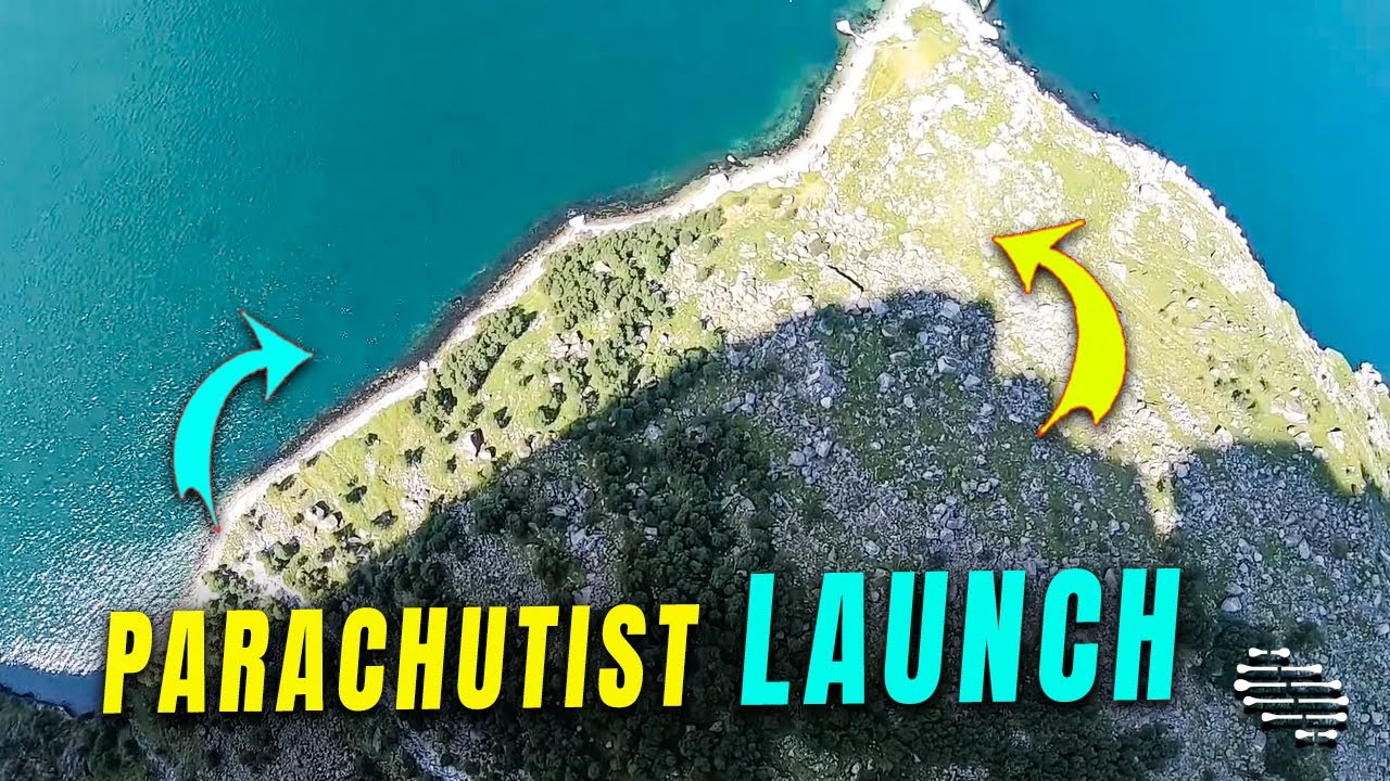 Parachutist's Mountain Catapult Launch and Parachute Pull - YouTube