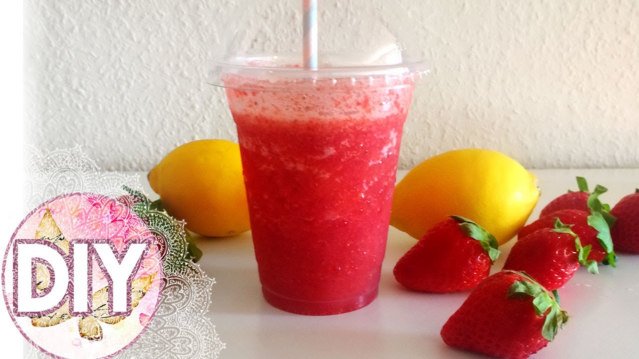 DIY SUMMER STRAWBERRY SLUSHIE - YouTube