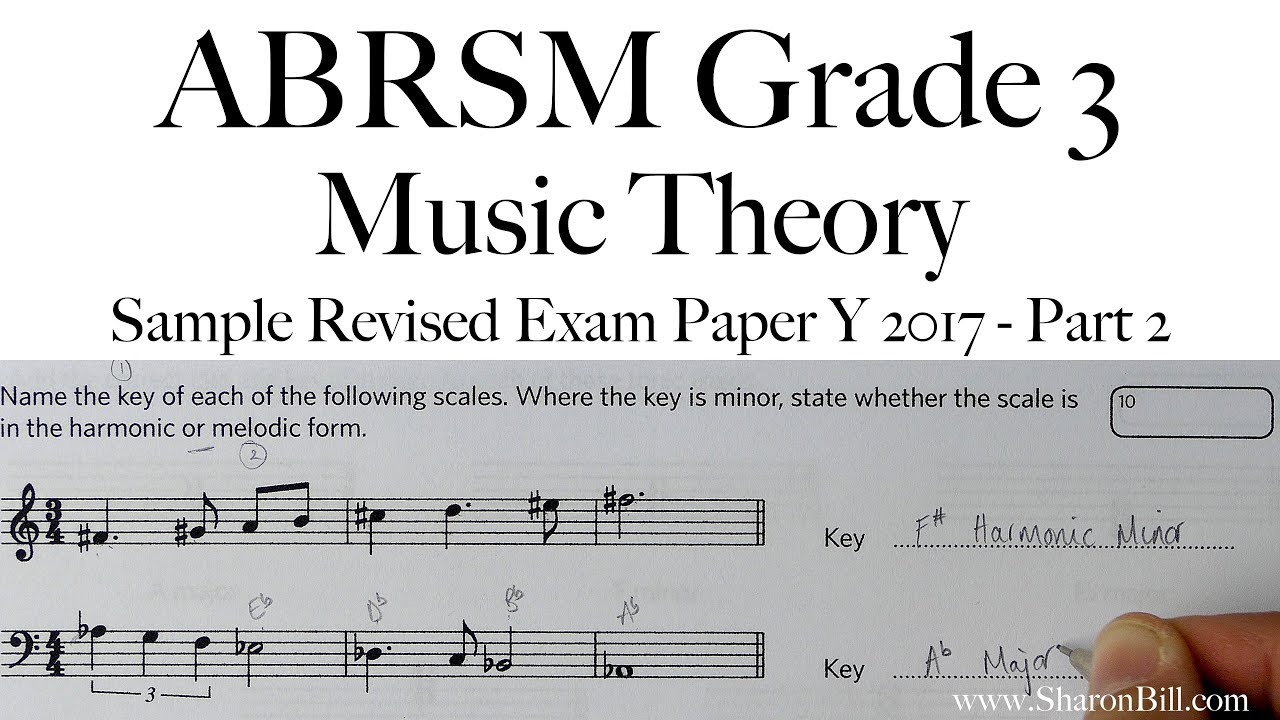 ABRSM Music Theory Grade 3 Sample Paper Y 2017 Part 2 with Sharon Bill ...