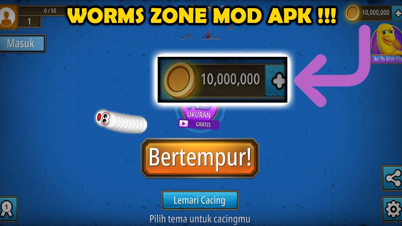 WORMS ZONE MOD APK ! UNLOCK ALL SKIN + UNLIMITED COIN - GAME MOD - YouTube