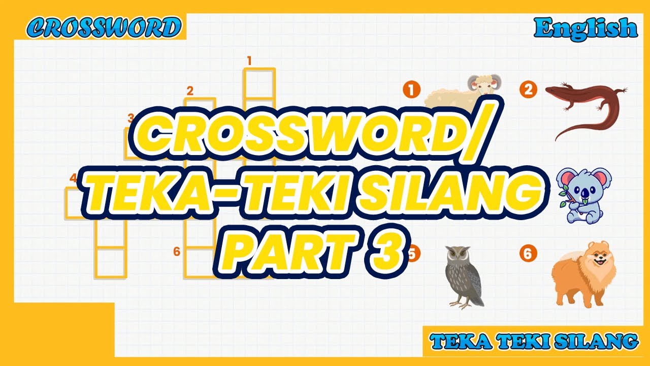 Crossword Animal Part 3 | Teka Teki Silang Menebak Nama Hewan | TTS ...