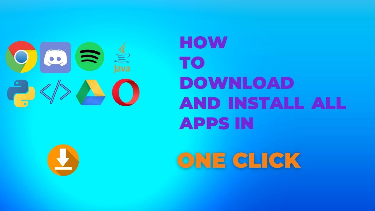 How to Download and Install All apps in One Click - YouTube