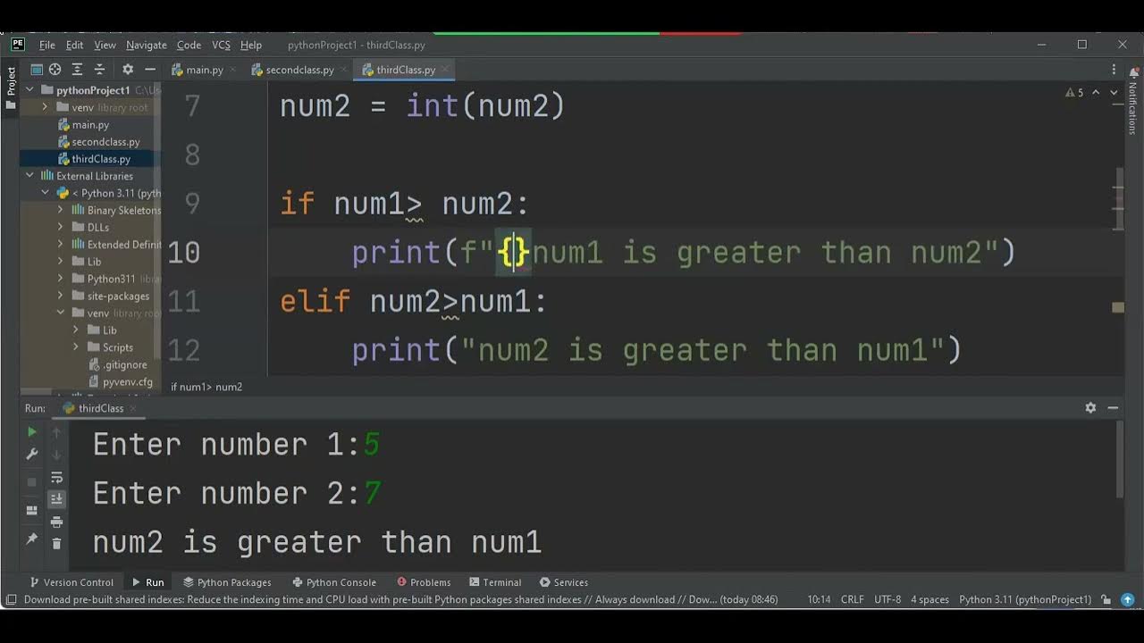 Python If-elif-else and for loop - YouTube