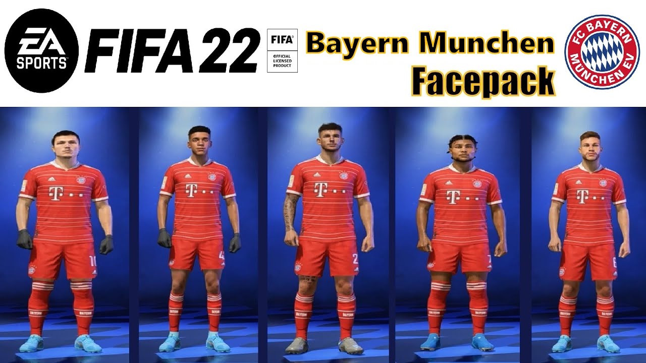 FIFA 22, Bayern Munchen Facepack For Pc - YouTube
