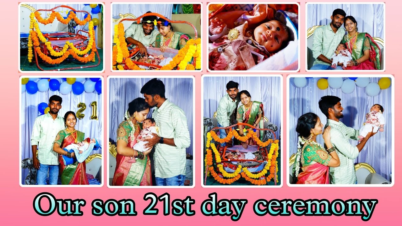 Our son 21st day ceremony !! baby boy cradle ceremony !! family vlog ...