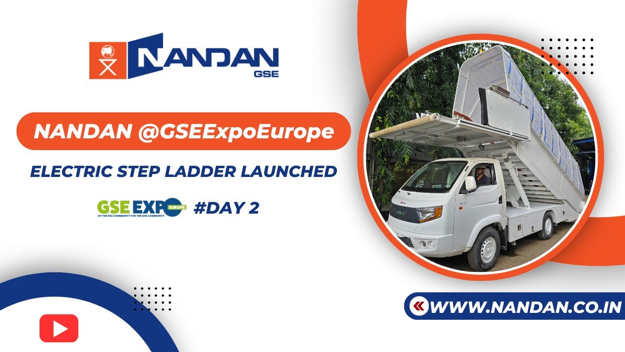 Nandan GSE Unveils Electric Step Ladder at GSE Expo Europe 2024 - YouTube