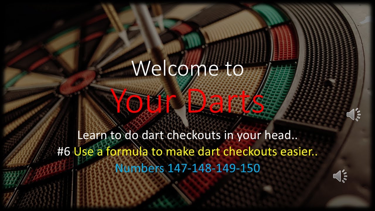 Your Darts #6 Use a formula to make your dart checkouts easier. - YouTube