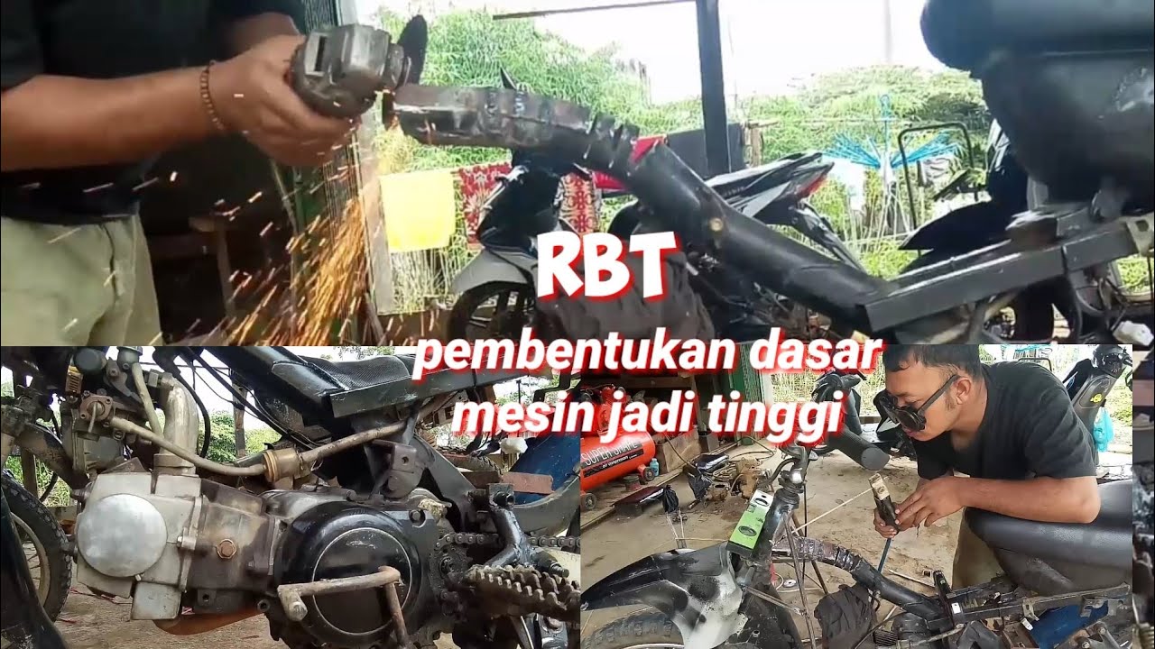 TEKNIK pembentukan dasar rangka RBT dan meninggikan mesin - YouTube