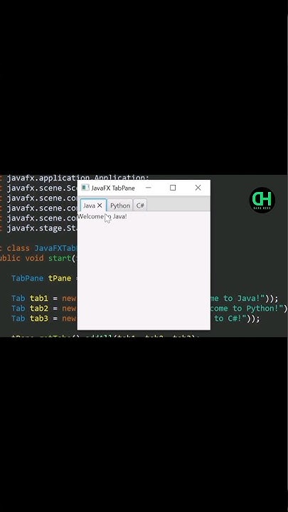 Create TabPane in JavaFX #DarkHers #darkhers #programming #java #bhfyp #youtubeshorts #shorts # ...