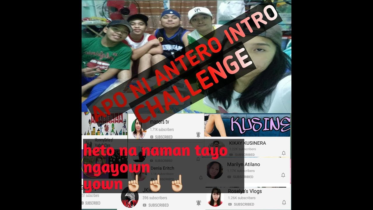 INTRO CHALLENGE |APO NI ANTERO (short video #9) - YouTube