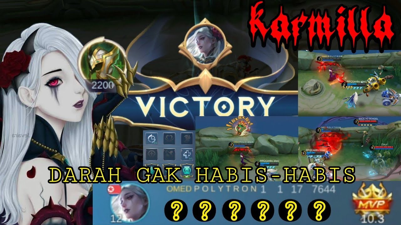 Gameplay Carmilla Support BuiLd TANK Terbaru || Mobile legends bang ...