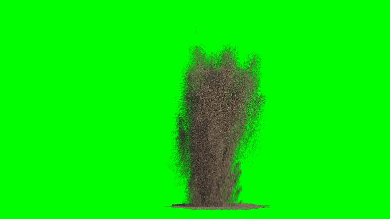Sand Explosion VFX green screen - YouTube