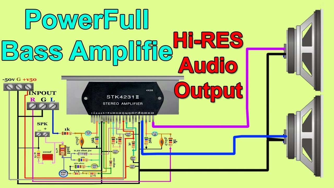 STK4231 200w stereo audio amplifier circuit | how to make amplifier at ...