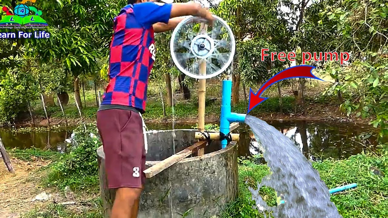 Amazing technique to make wheel pump without electricity #freeenergy # ...