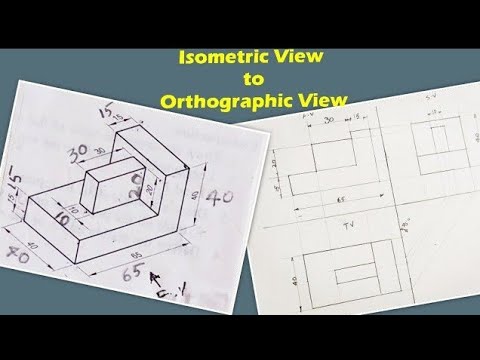 Converting Isometric View to Orthographic //Engg. Drawing //Engg ...