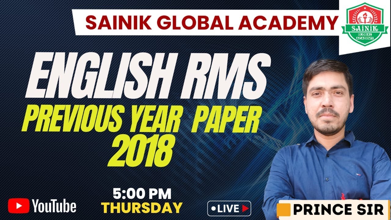 Previous Year Paper Solution 2018 | English Class Tips and Tricks | Coaching Class Study | - YouTube