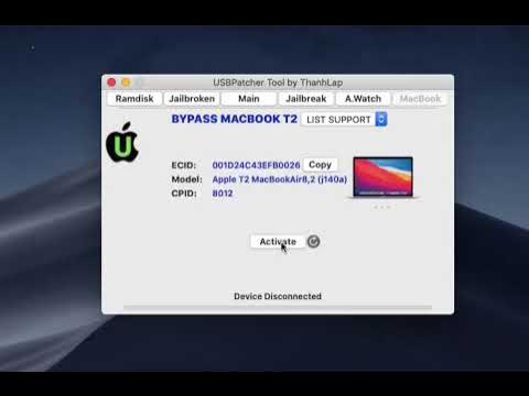 Bypass Ramdisk MacBook T2 iCloud | USBPatcher Tool MacOS - YouTube