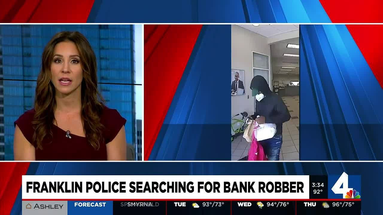 Franklin PD searching for bank robber - YouTube