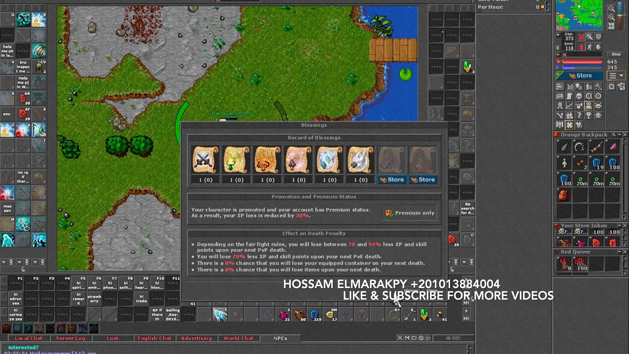 Tibia بالعربي - Blessings part one - YouTube