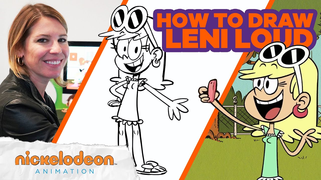 How to Draw Leni Loud from The Loud House ️ 🎨 Draw Along with Jessica ...