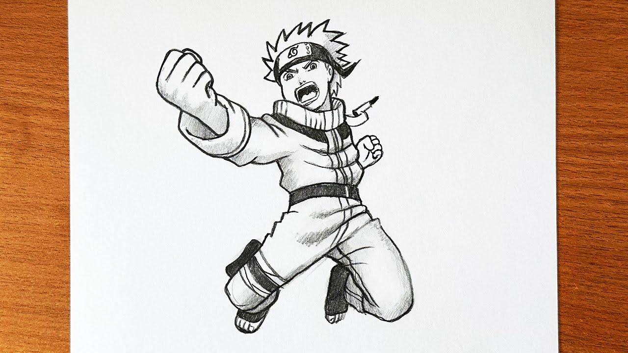 Anime drawing tutorial || How to draw Naruto Uzumaki full body - YouTube