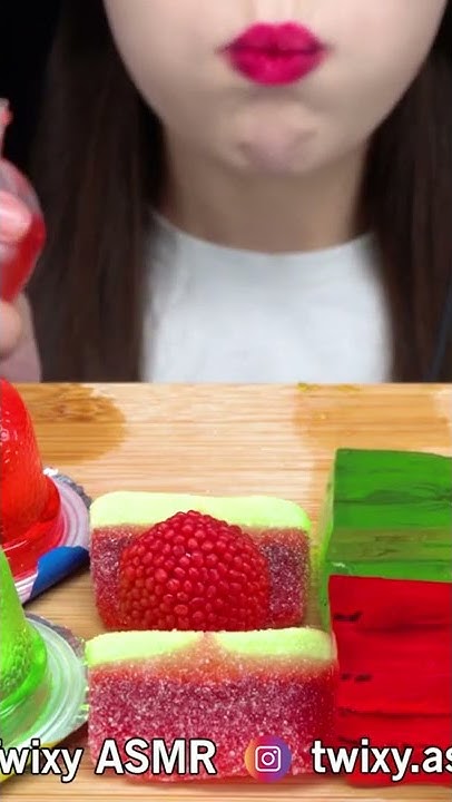 Asmr Watermelon Party Tik Tok Jelly 틱톡 젤리 먹방 Eating Sounds Shorts