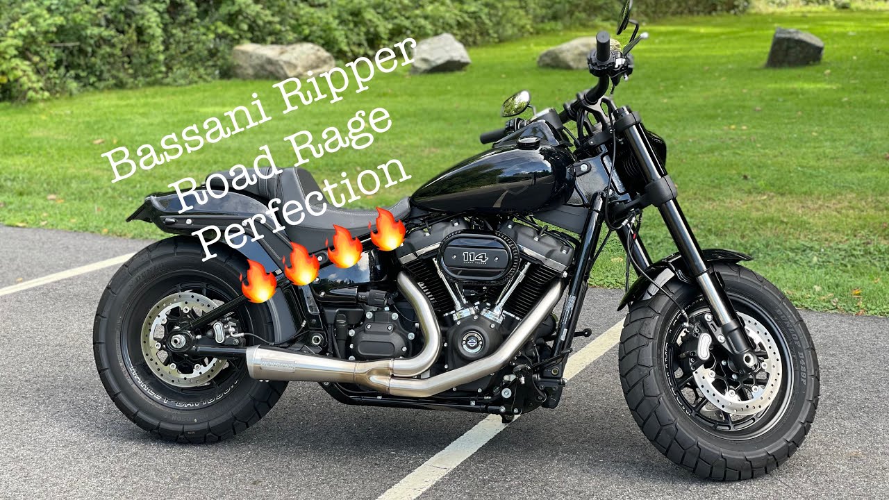 2021 Fat Bob with Bassani Ripper Road Rage Exhaust 🔥🔥🔥 - YouTube