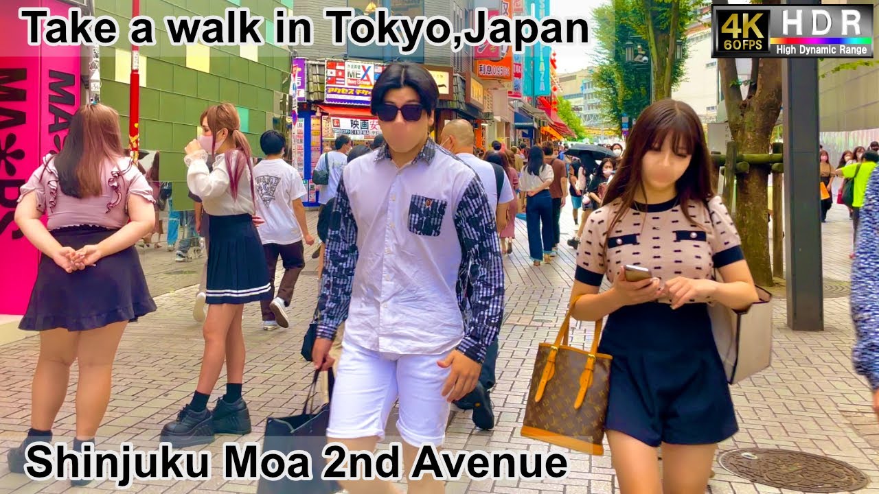 4K 60fps HDR// Take a walk in Tokyo, Japan, Seibu-Shinjuku Sta.→ ...