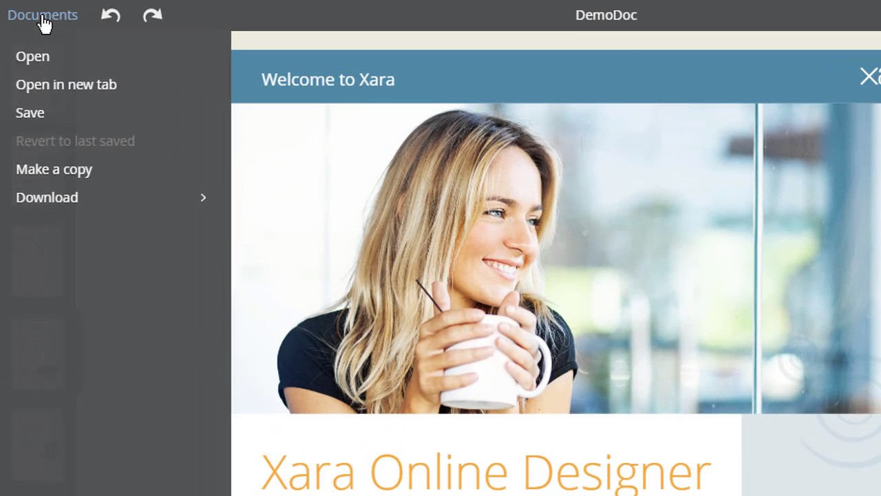 Saving and sharing documents in Xara Cloud - YouTube