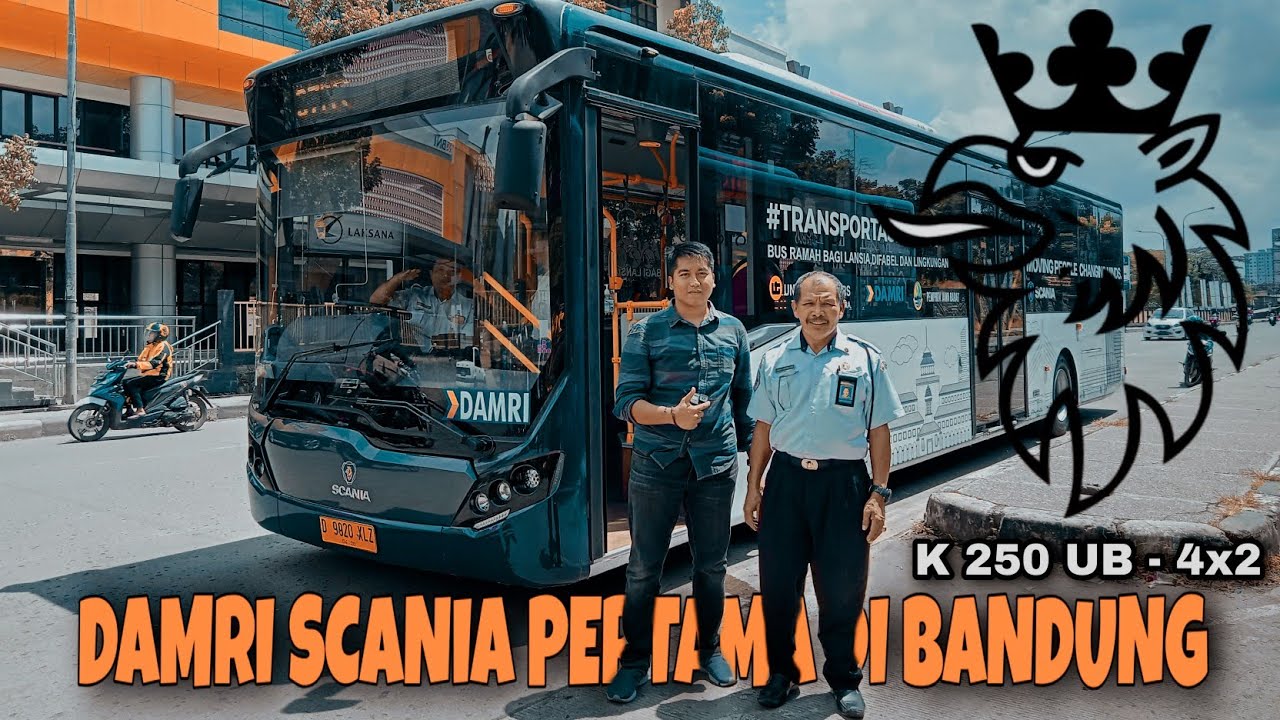 ROAD TEST BUS DAMRI SCANIA PERTAMA DI BANDUNG || K 250 UB - 4x2 LOW ...
