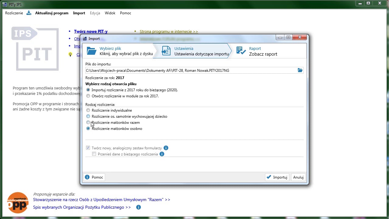 7 Import danych stałych z pliku do bieżącego roku - YouTube